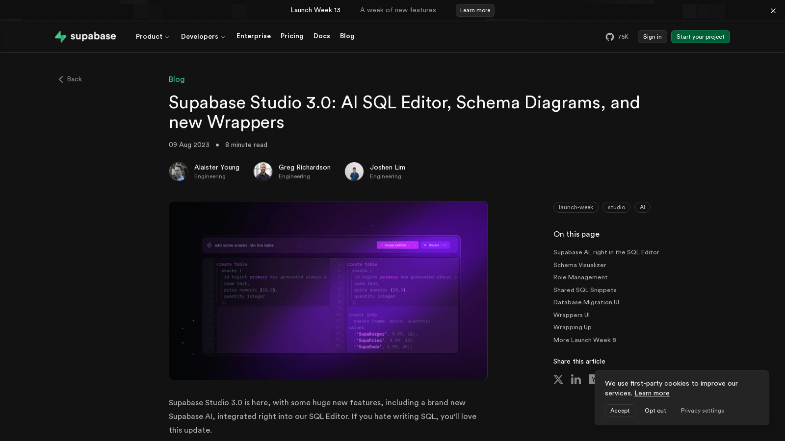AI SQL Editor by Supabase