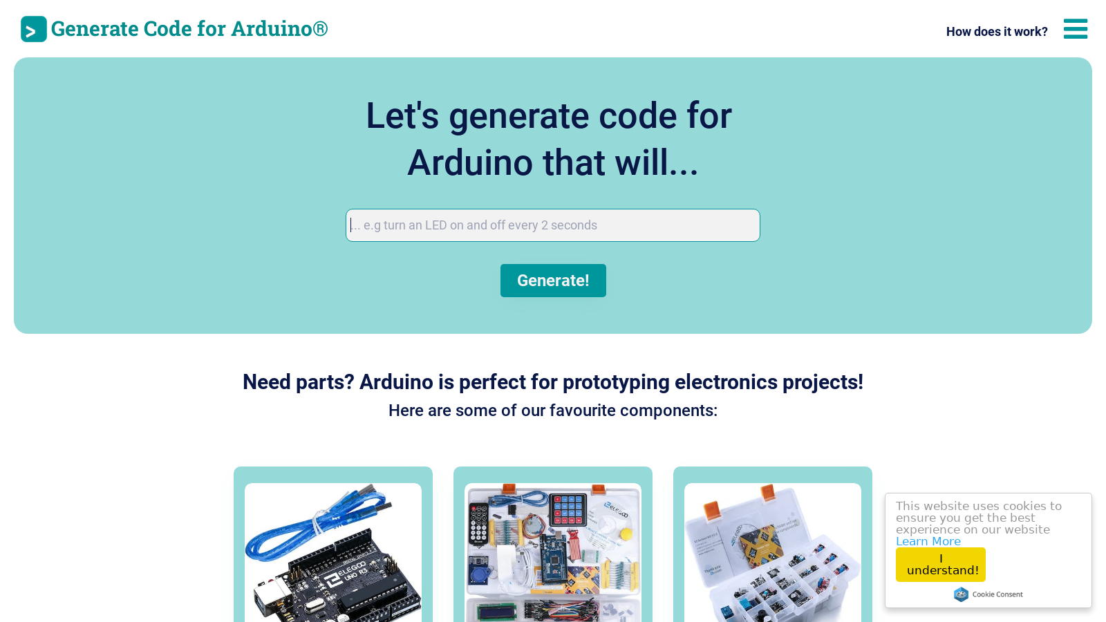Duino Code Generator