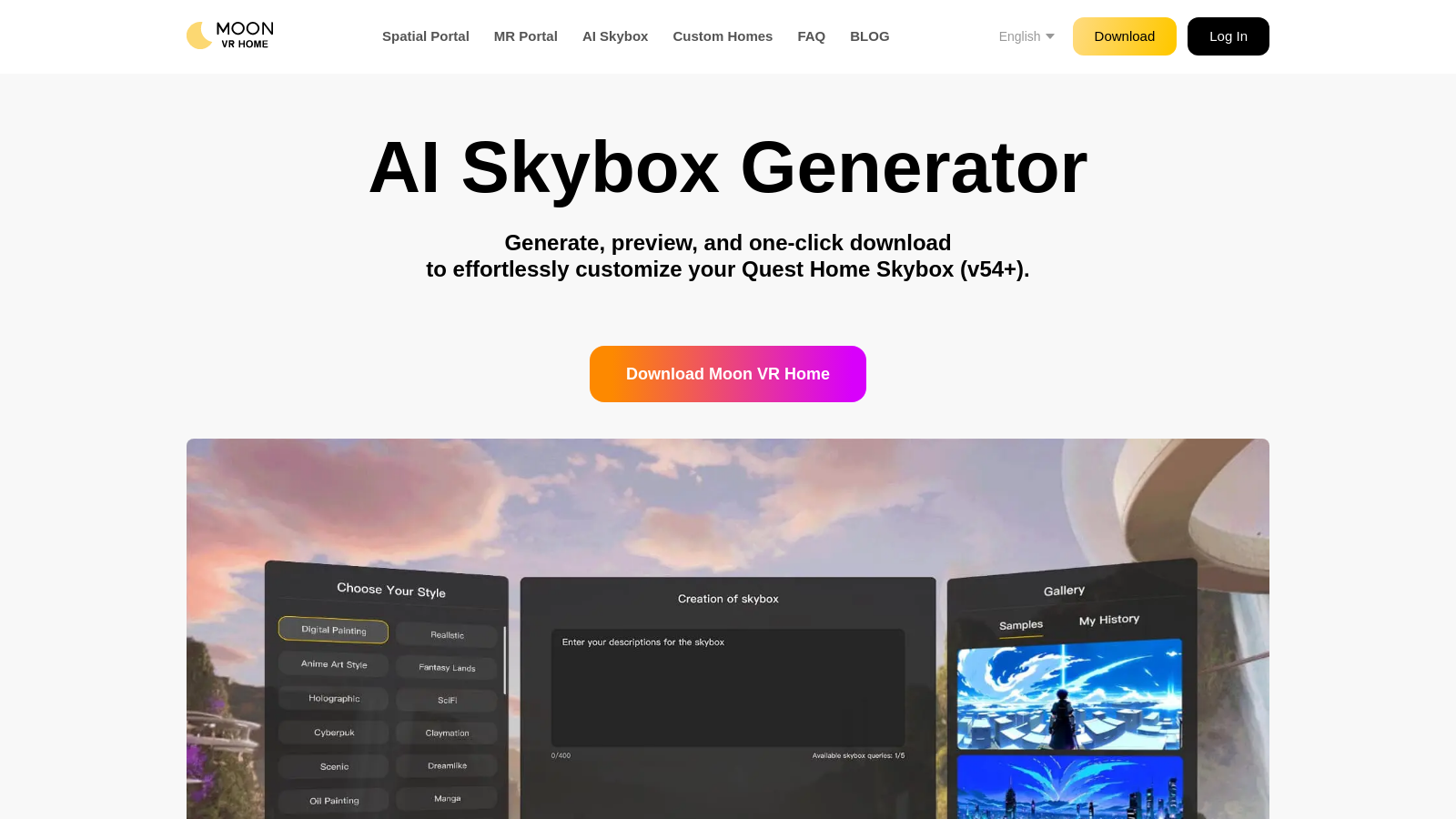 Moon VR Home Skybox AI
