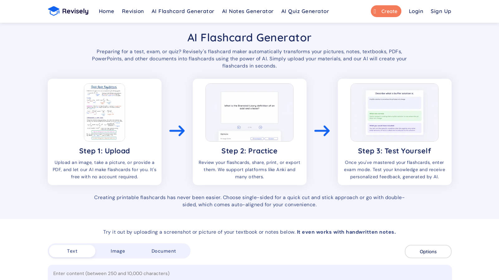 Revisely Ai Flashcard Generator